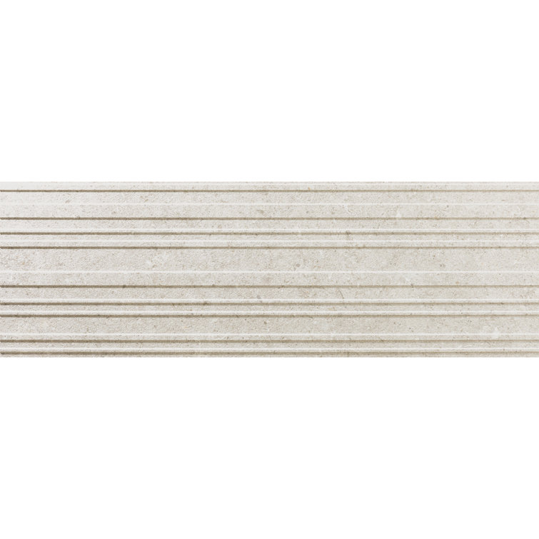 Azulev Ageless Perla Chanel 12" x 35" Ceramic Stone Look Wall Tile ...