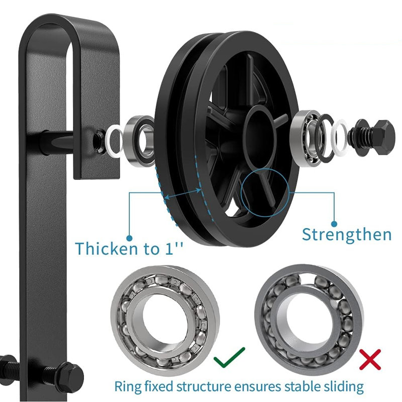 Lazio Single Track Bypass Sliding Barn Door Hardware Kit & Reviews ...