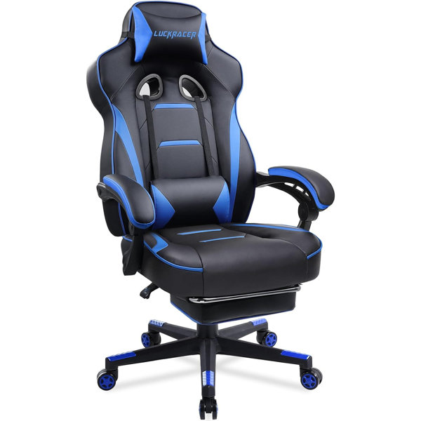 GTPLAYER Adjustable Reclining Ergonomic Faux Leather Swiveling PC ...