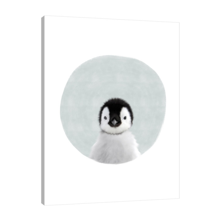 JaxsonRea "Baby Penguin Circle" Gallery Wrapped Canvas By Leah Straaham ...