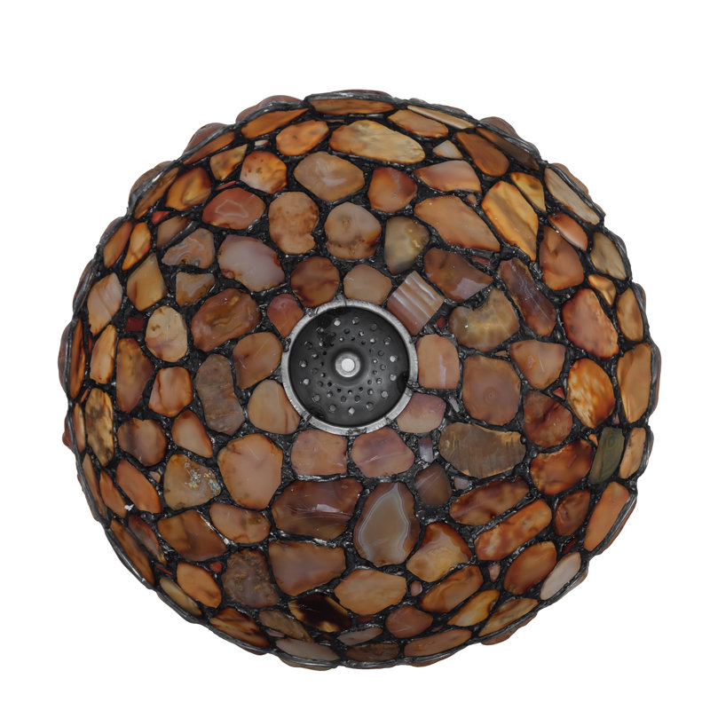 Meyda Lighting Agata 8" H x 16" W Stone Bowl Lamp Shade ( Spider ) in ...