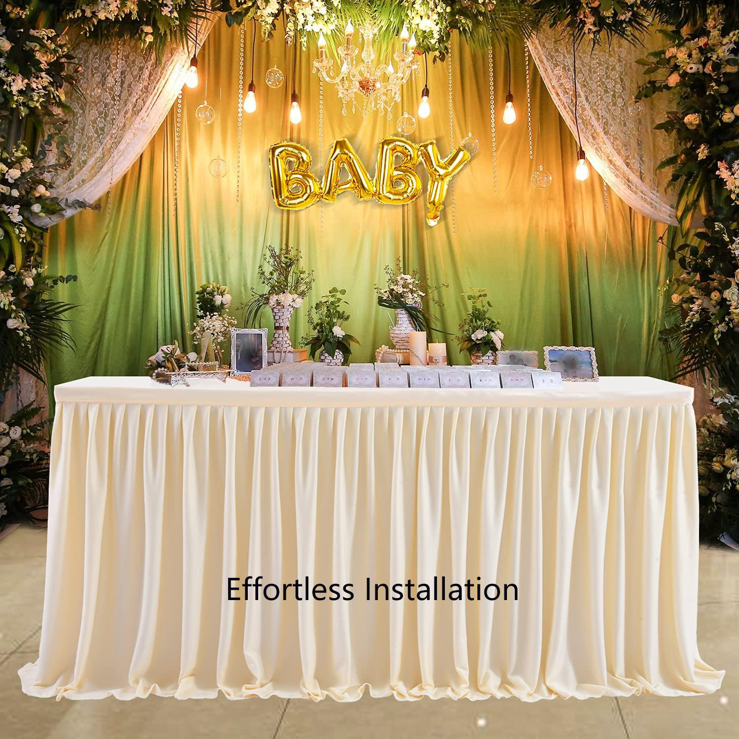 Latitude Run® Table Skirts for Rectangle Tables 6ft Polyester for ...