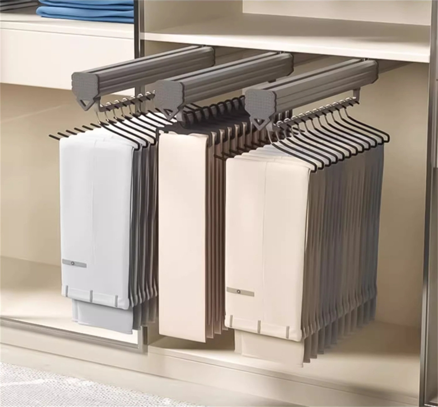 Meta Tarmor Retractable Pants Rack With Sliding Rail | Wayfair