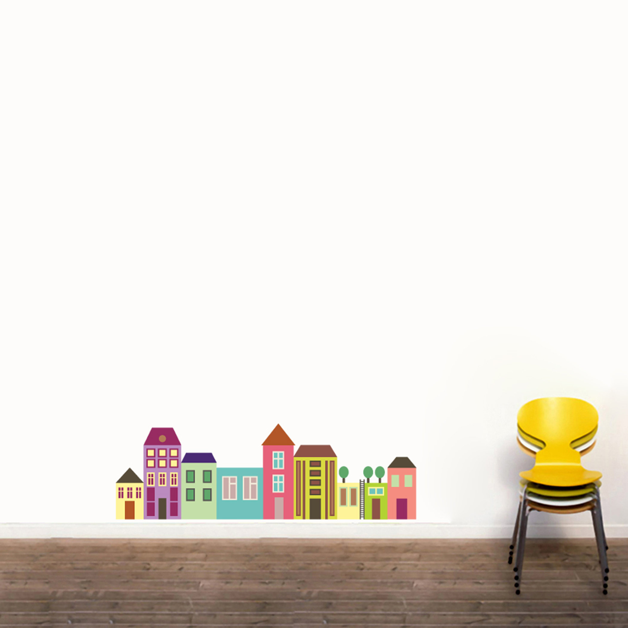 Sweetums Wall Decals Little City Color Printed Wall Decal | Wayfair