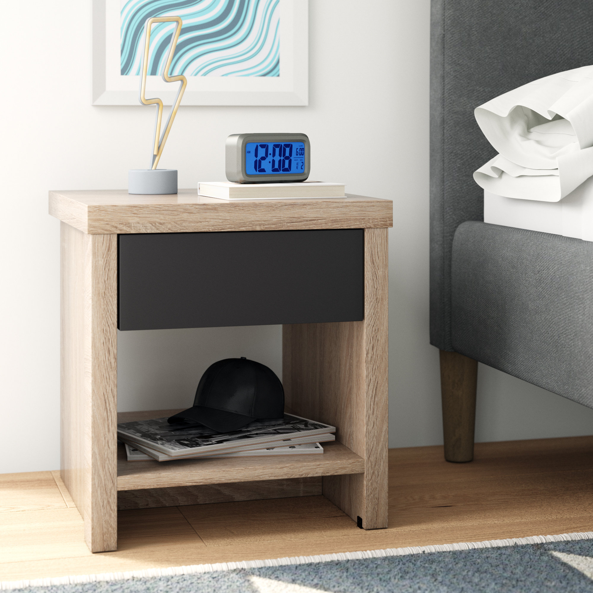 Trule Ashton Modern 1 Drawer Nightstand & Reviews | Wayfair
