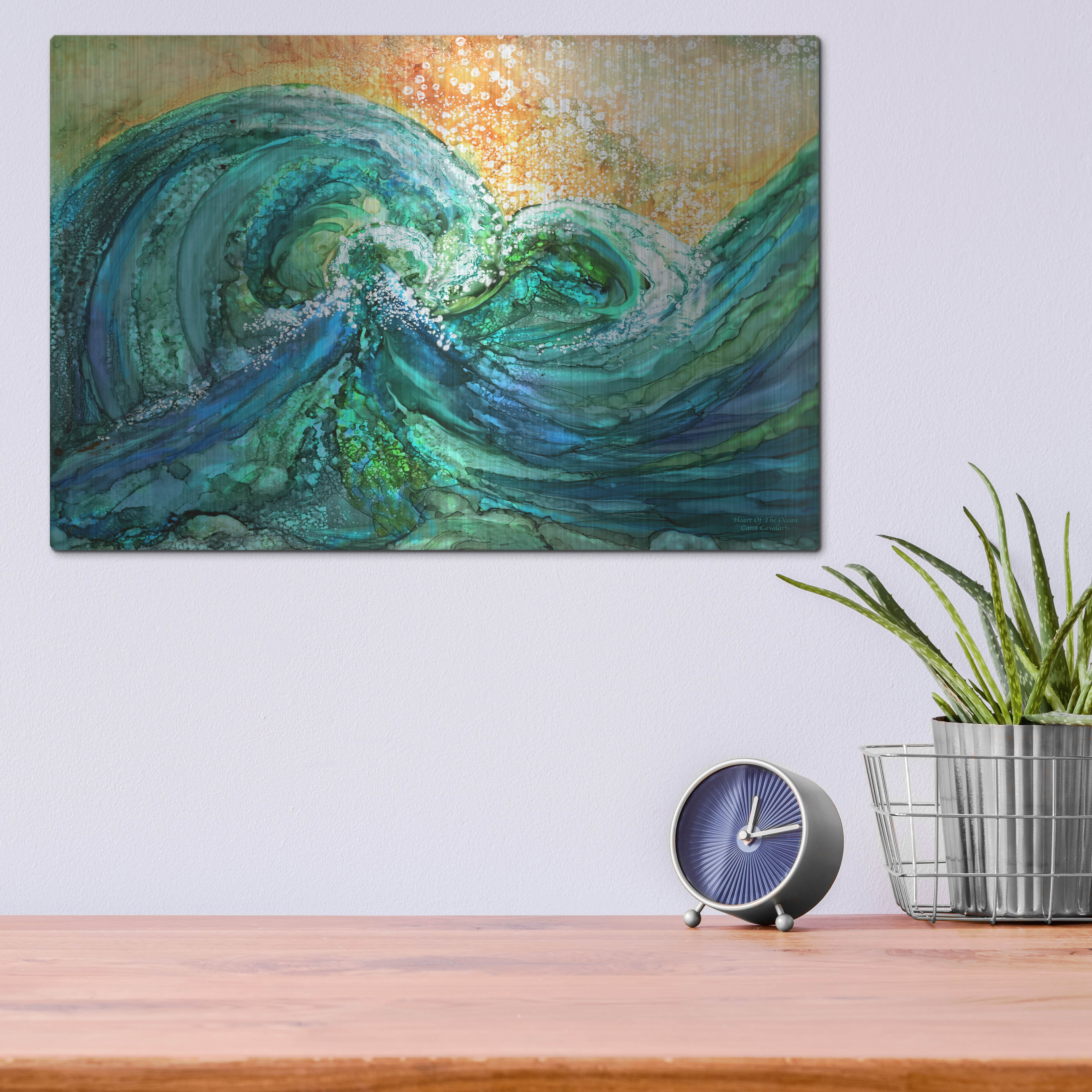 Highland Dunes 'Heart Of The Ocean' by Carol Cavalaris Metal Wall Art ...