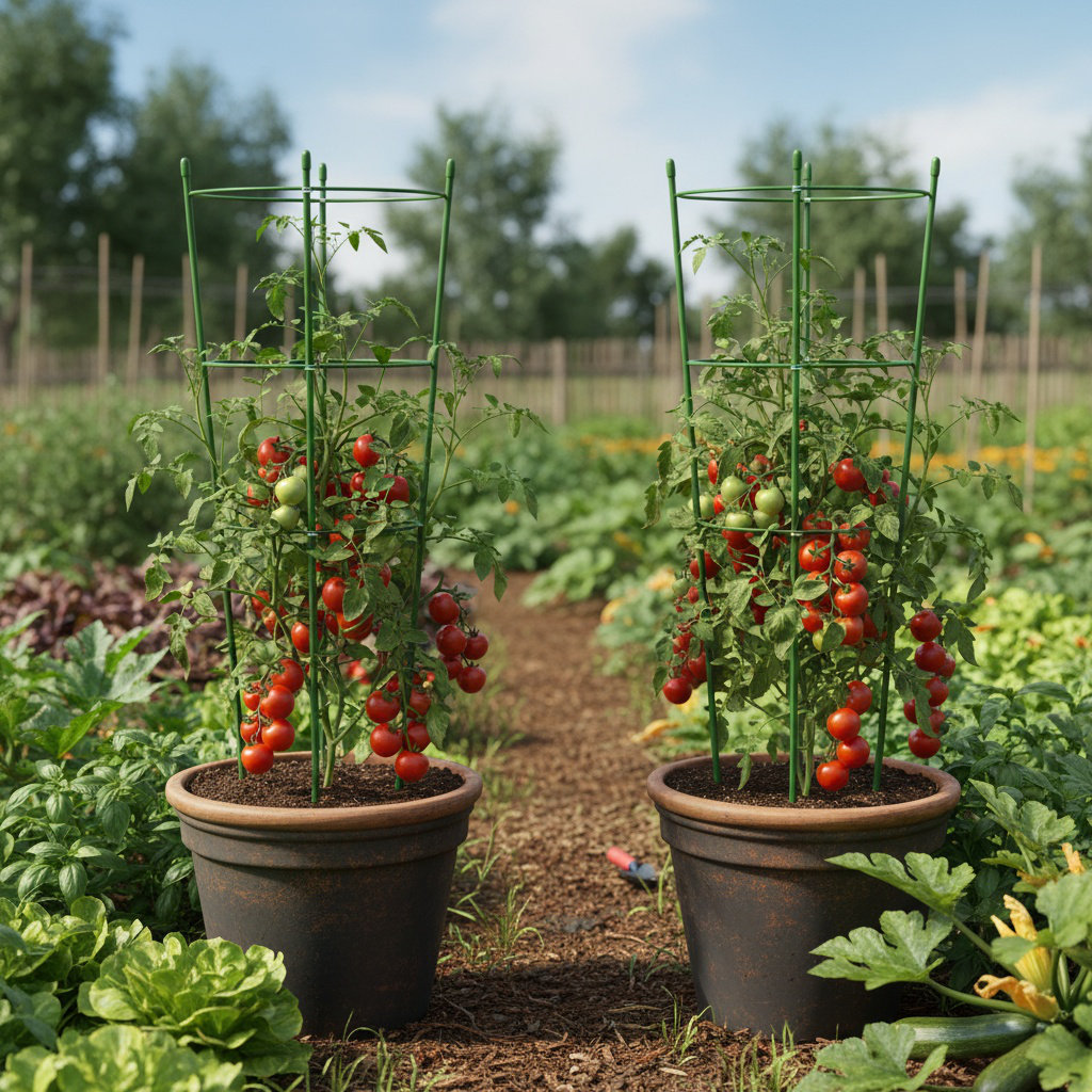 August Grove 4PCS Outside Garden Vine Plant Cage Shaped Support Frames ...