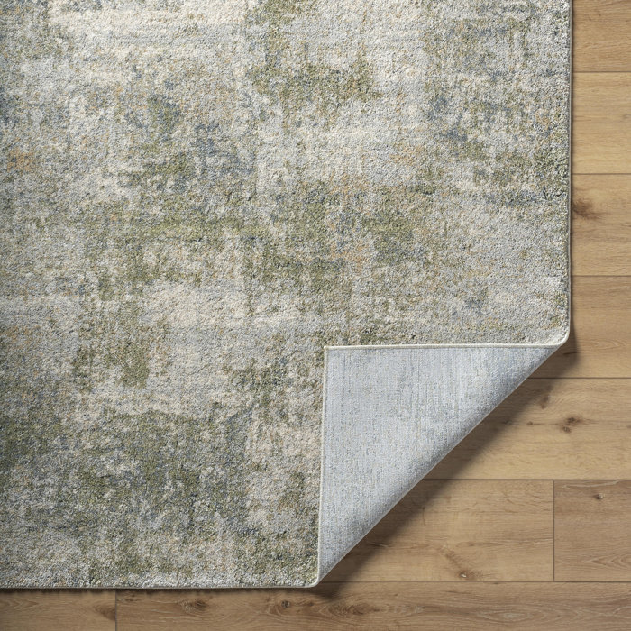 17 Stories Acelina Polypropylene Green Rug | Wayfair
