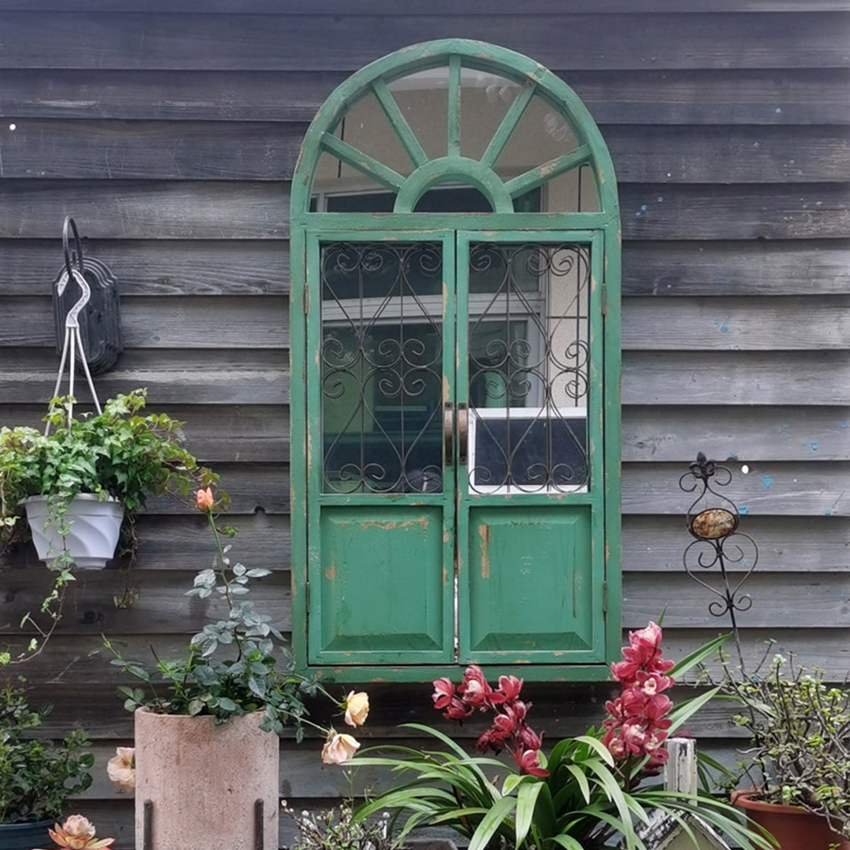 One Allium Way® American Country Old Fake Windows Vintage Mirror Wall ...