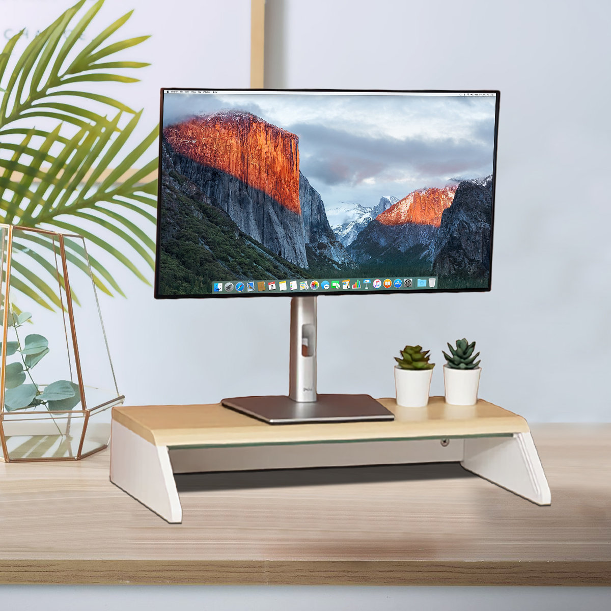 Inbox Zero Maitund Wood Stackable Monitor Stand | Wayfair