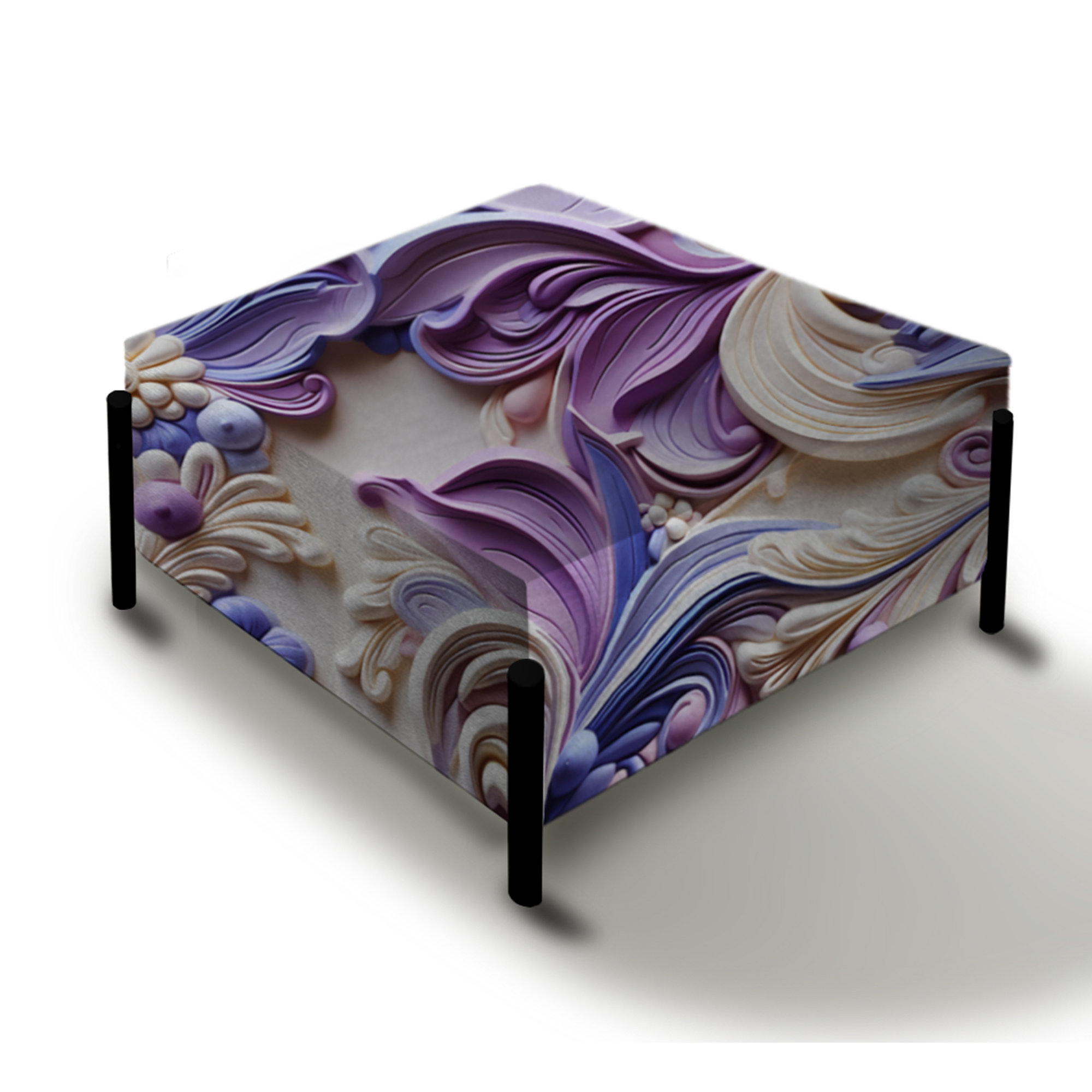 Design Art Purple Lavender Persian Paisleys I - Paisley Large Square ...