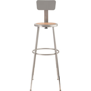 National Public Seating Height Adjustable Heavy Duty Steel Stool With ...