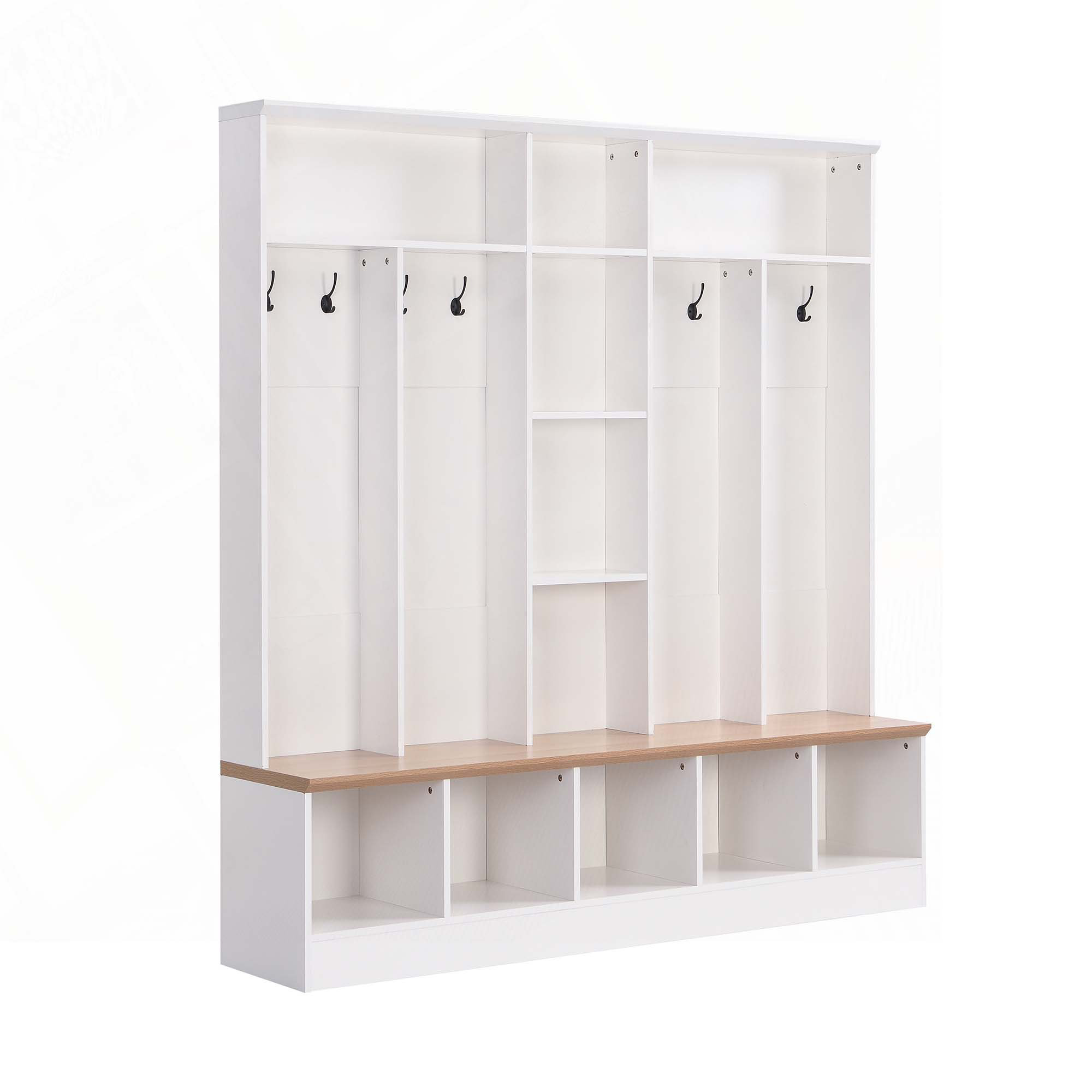 Hokku Designs 66.9"Wide Storage Hall Tree with 8 Hooks | Wayfair