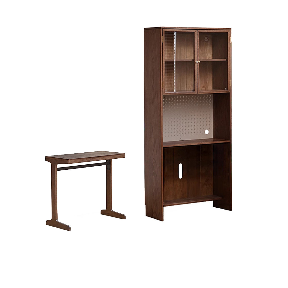 SINNOG Simple Solid Wood Desk with Integrated Bookshelf - Wayfair Canada