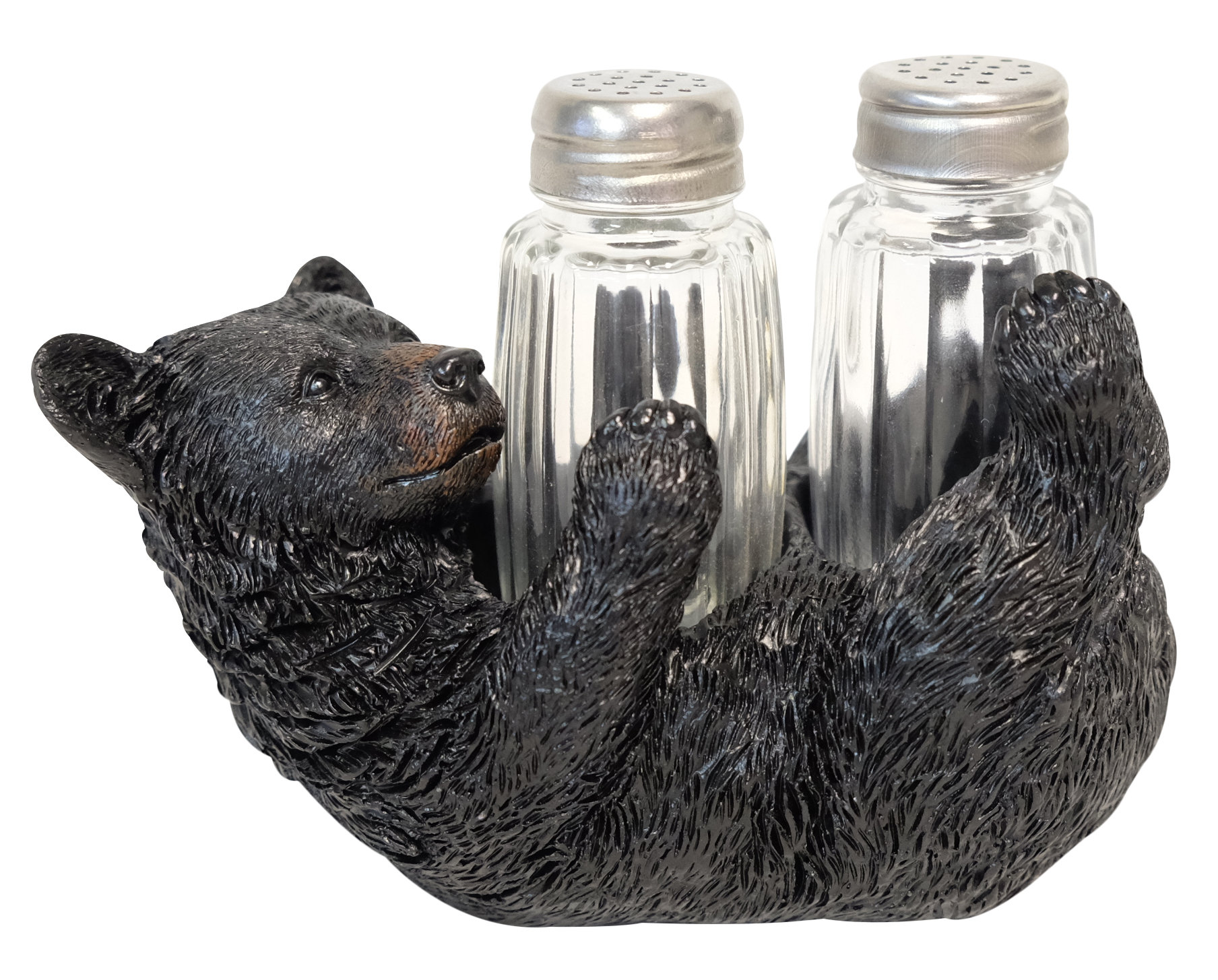 De Leon Collections Polyresin Woodland Black Bear Cub Laying on Back ...