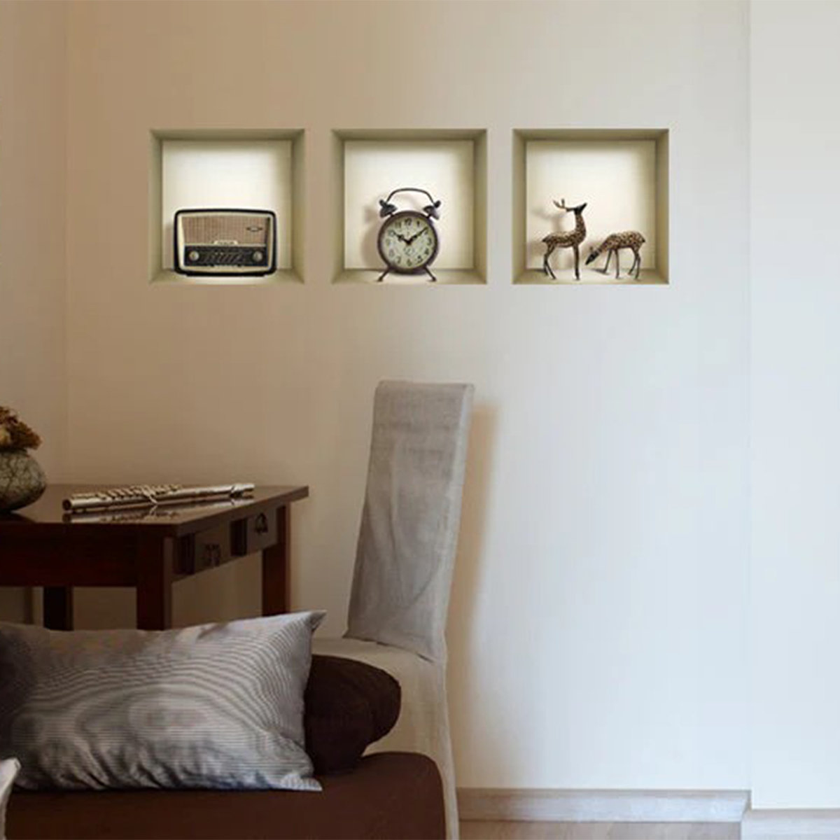 Red Barrel Studio® 3D Niche Wall Art Decals - 3 Pieces | Easy To Apply ...