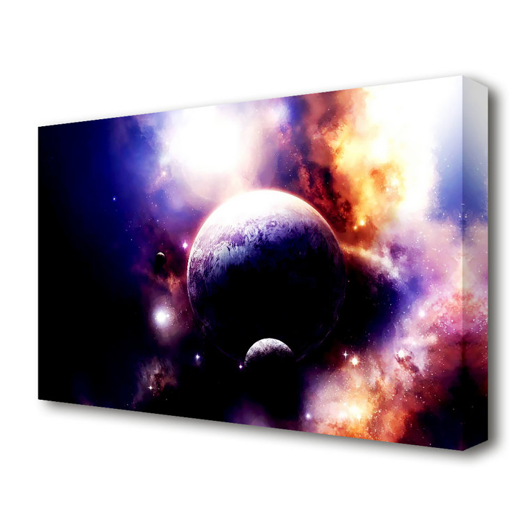 East Urban Home Stunning Planets Universe - Wrapped Canvas Art Prints ...