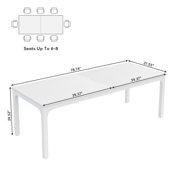 Ebern Designs Frodeen Rectangular Large Long Dining Table & Reviews ...