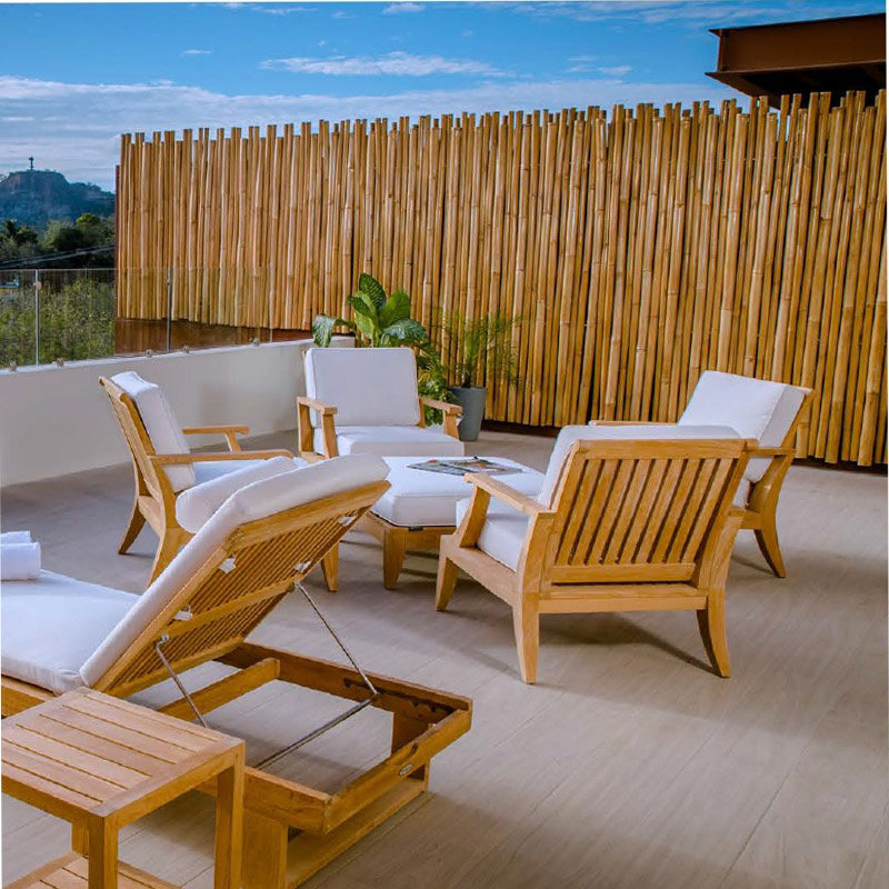 Westminster Teak 5 Piece Laguna Lounge Chair & Ottoman Seating Group ...