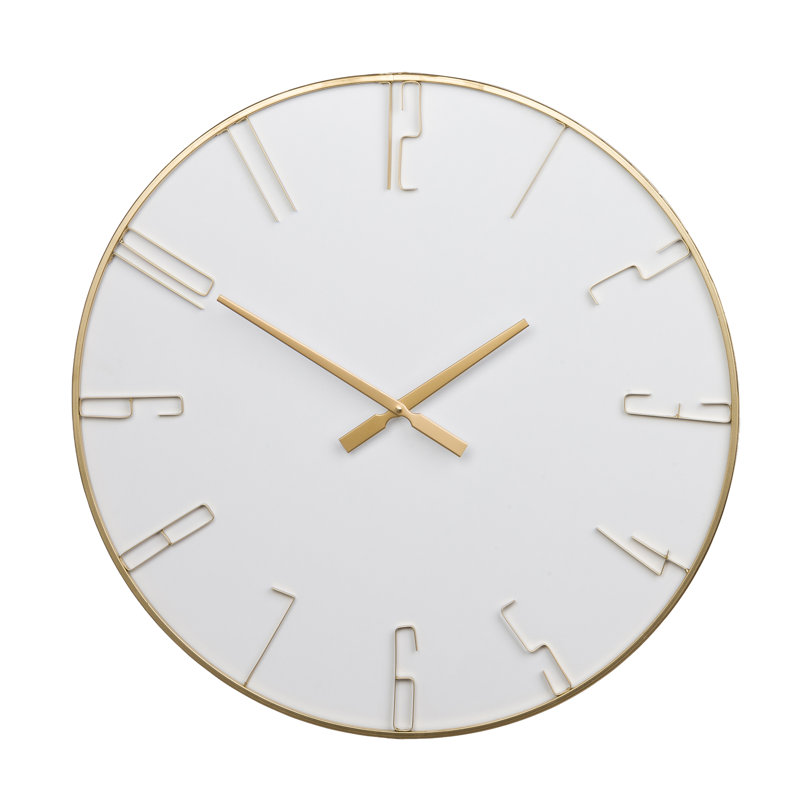 Willa Arlo™ Interiors Viola Modern Round Metal Wall Clock & Reviews ...
