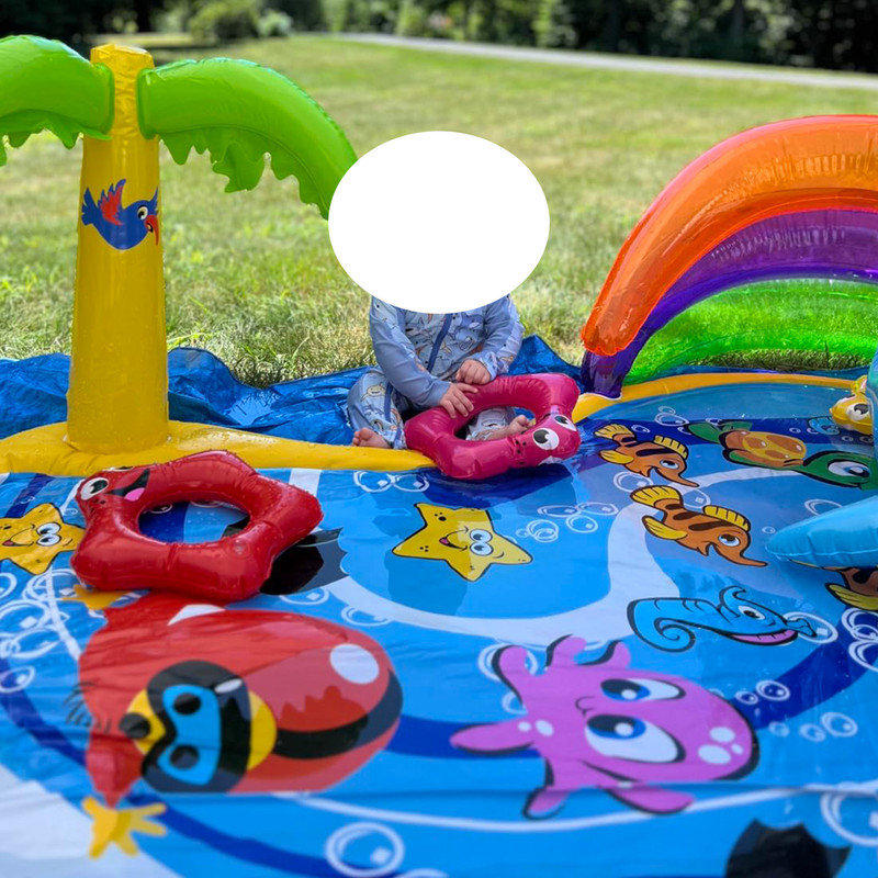 JASODI Splish Splash Water Park JR, Junior Inflatable Outdoor Backyard ...