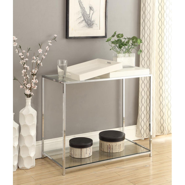 Ivy Bronx Planas 34.75" Console Table with Shelf and Removable Trays ...