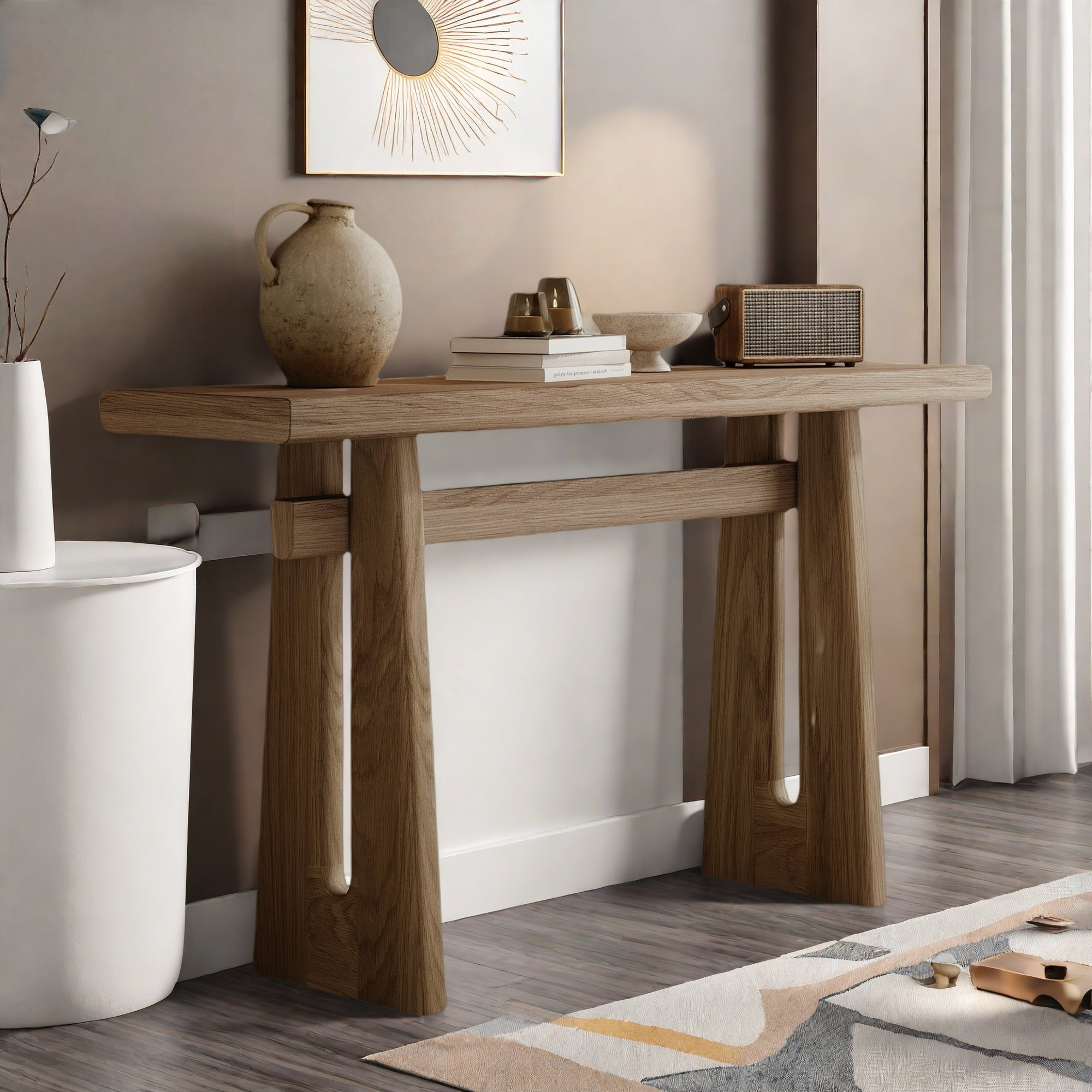 Latitude Run® Elegant Console Table With Geometric Silhouette - Wayfair ...