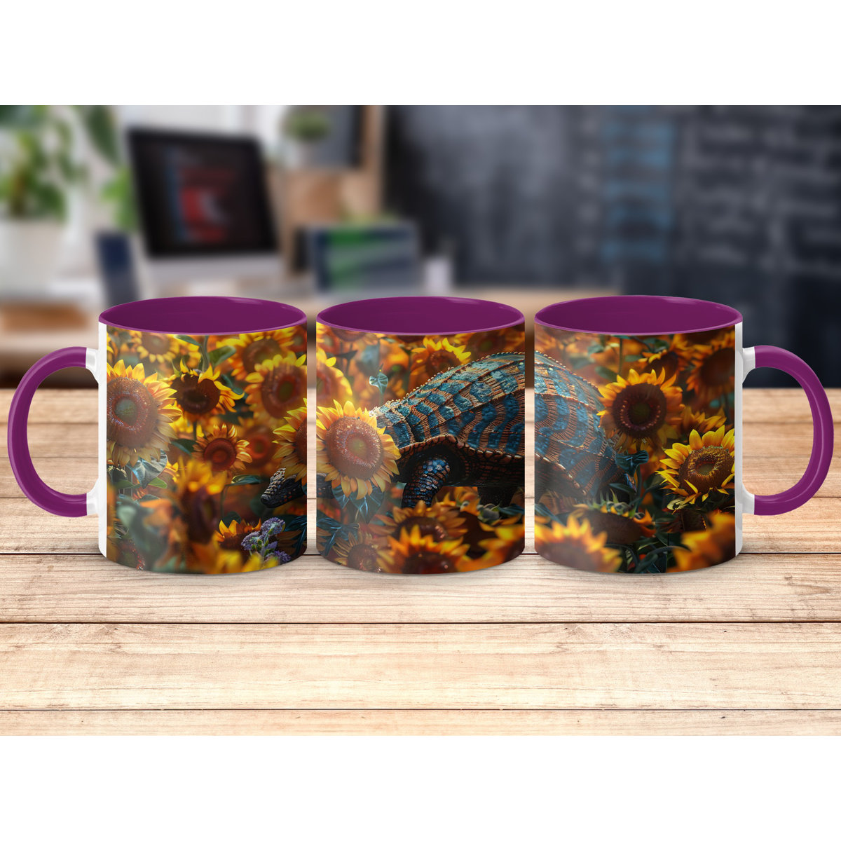 East Urban Home Set of 4 Realistic Animal Design 11oz Accent Mugs ...