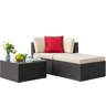Ebern Designs 3 Pieces Patio Furniture Sets All Weather Outdoor ...