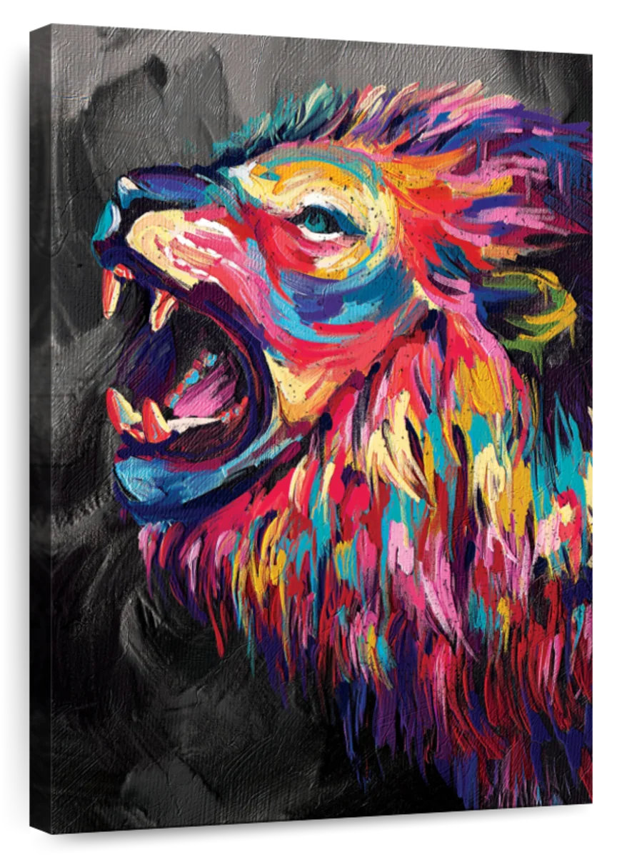 Ebern Designs Brampt Lion's Roar Abstract Color | Wayfair