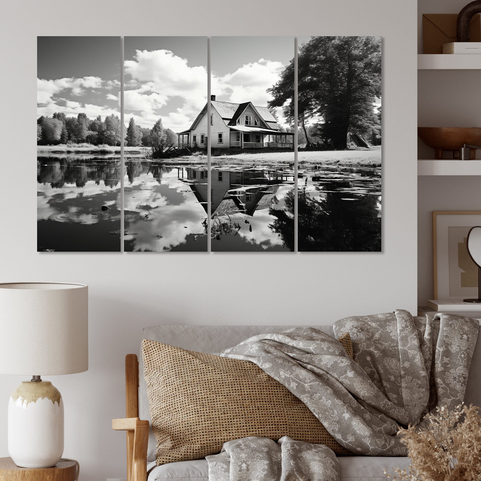 Design Art Farmhouse Rural Reflections - Landscapes Metal Wall Decor ...