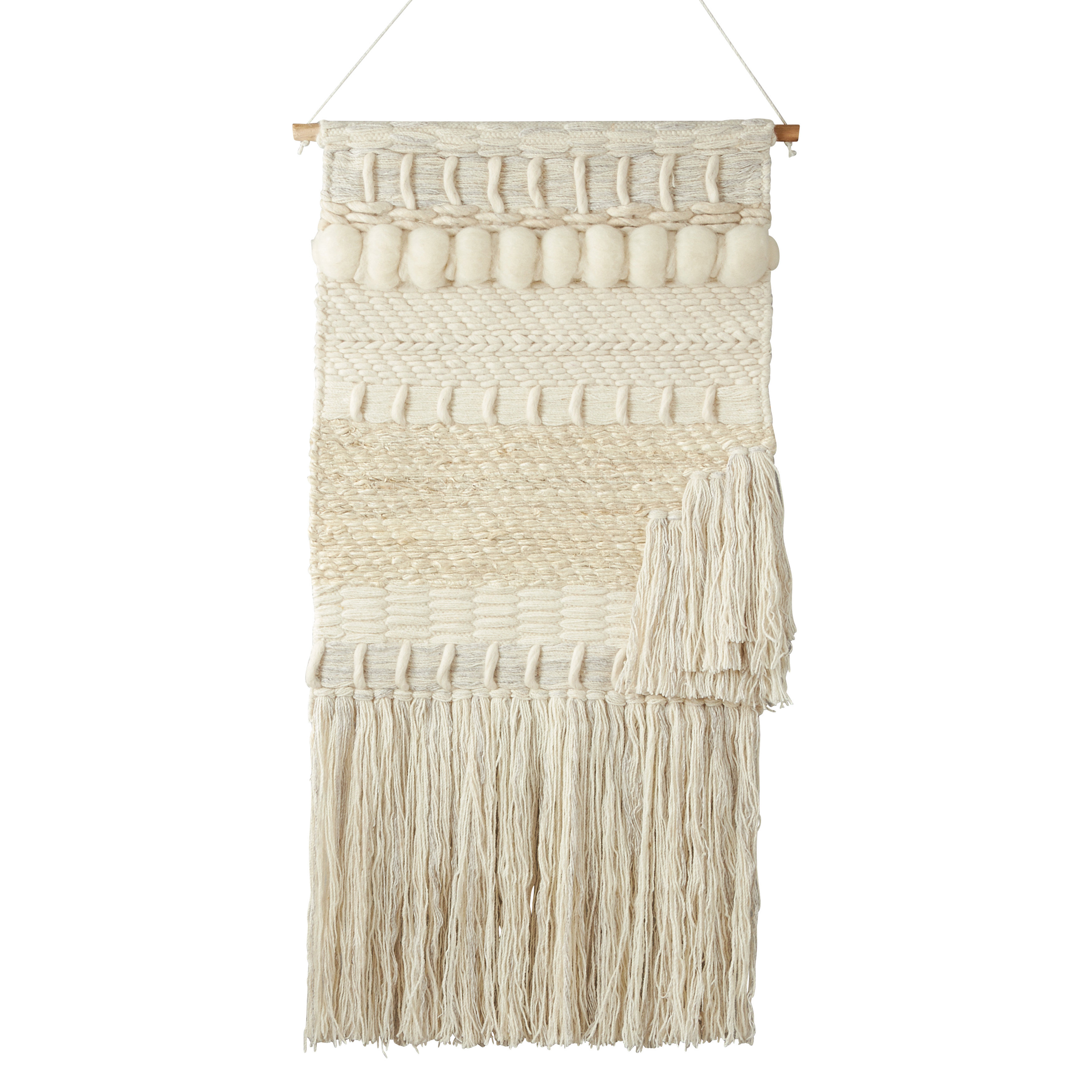 Saro Wool Textured Design Wall Hanging | Wayfair