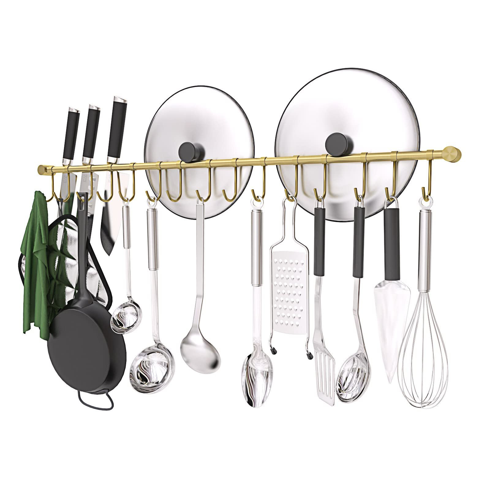Mercer41 304 Stainless Steel Kitchen Utensil Hanger - 30 Inch Wall ...