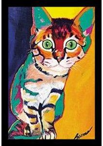 Latitude Run® " Tiger Cat Cute Funny Animals " by Ron Burns on Wood ...