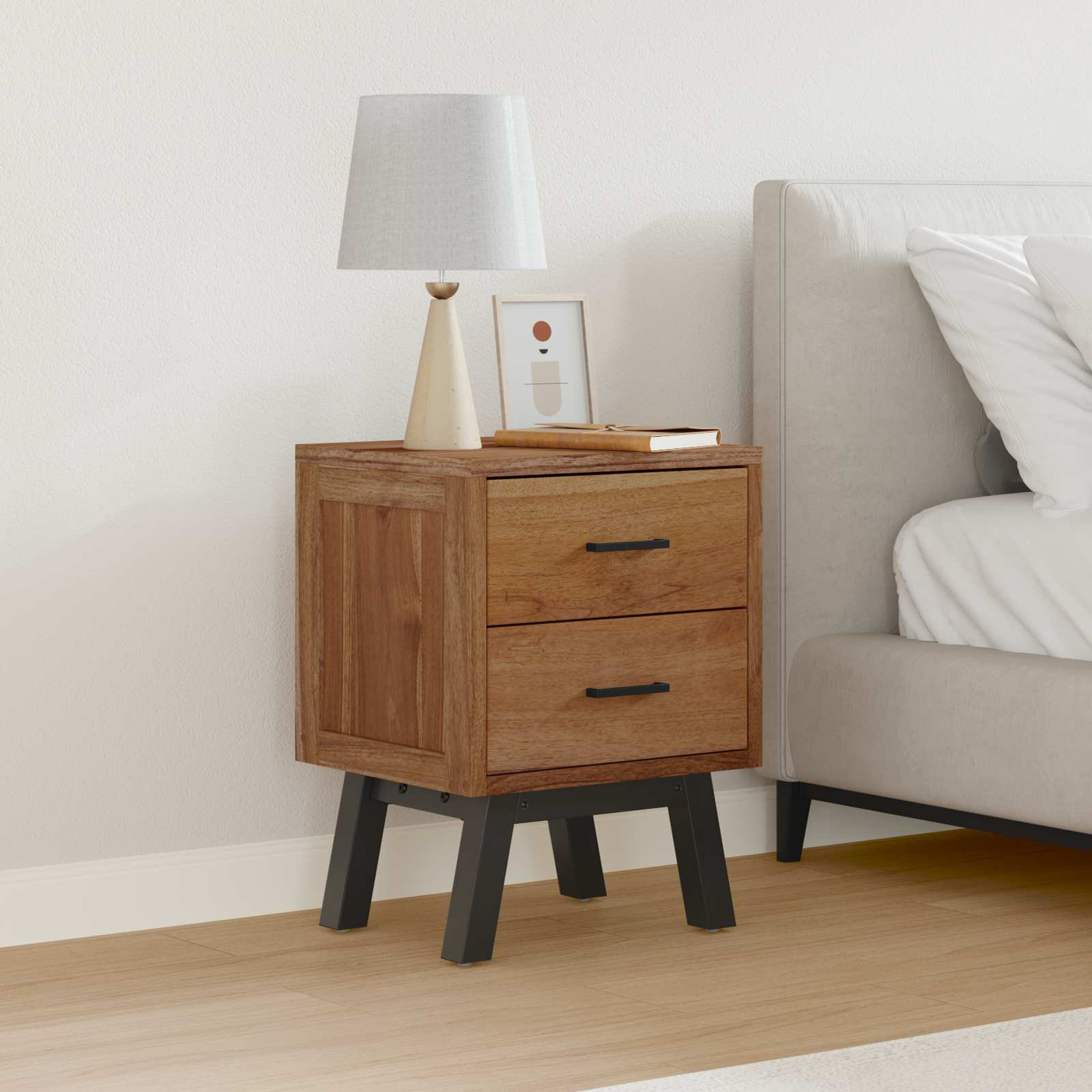 Trent Austin Design Bedside Table Natural 40 X 35 X 55 Cm Solid Teak ...