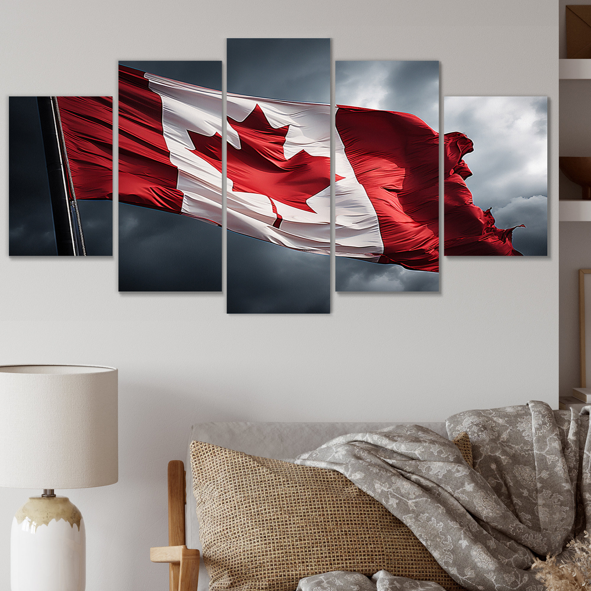 Design Art Canada Canadian Pride II - Canadian Flag Wall Decor On Metal ...