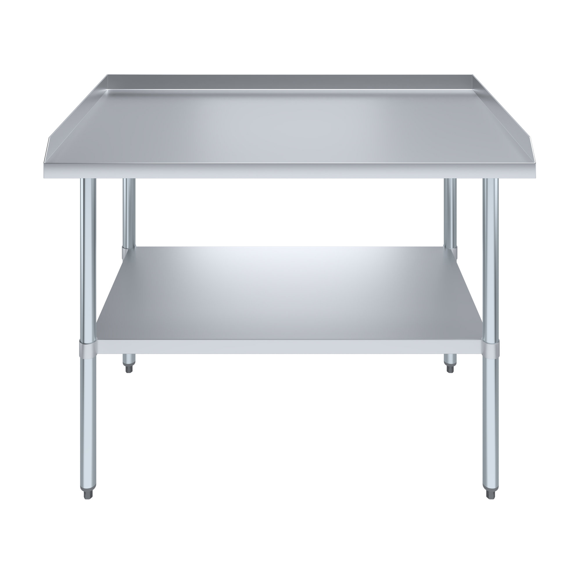 Amgood Commercial Metal Table with Backsplash and Sidesplashes | Wayfair