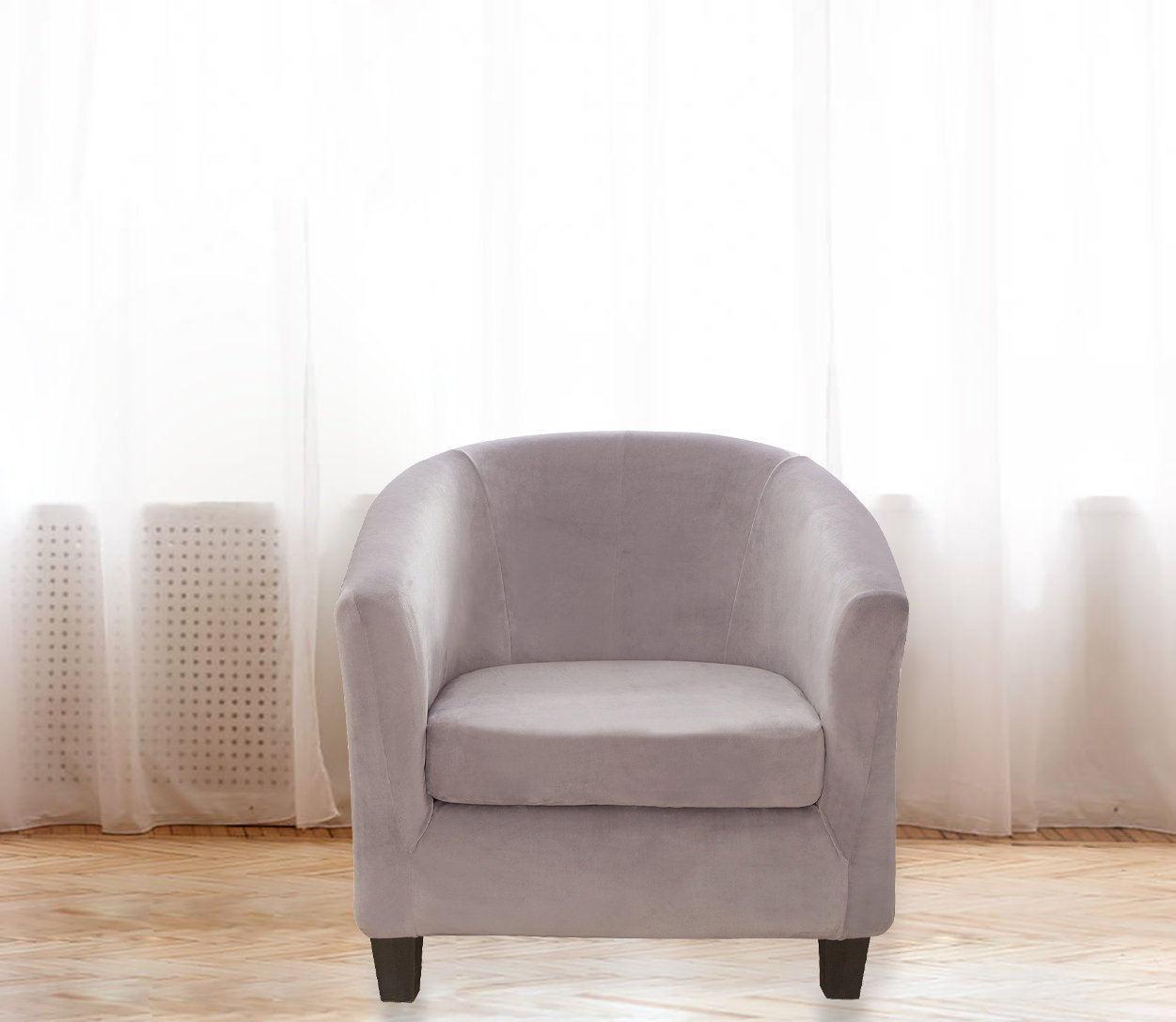 Ebern Designs Housse pour fauteuil de café en velours avec housses de ...