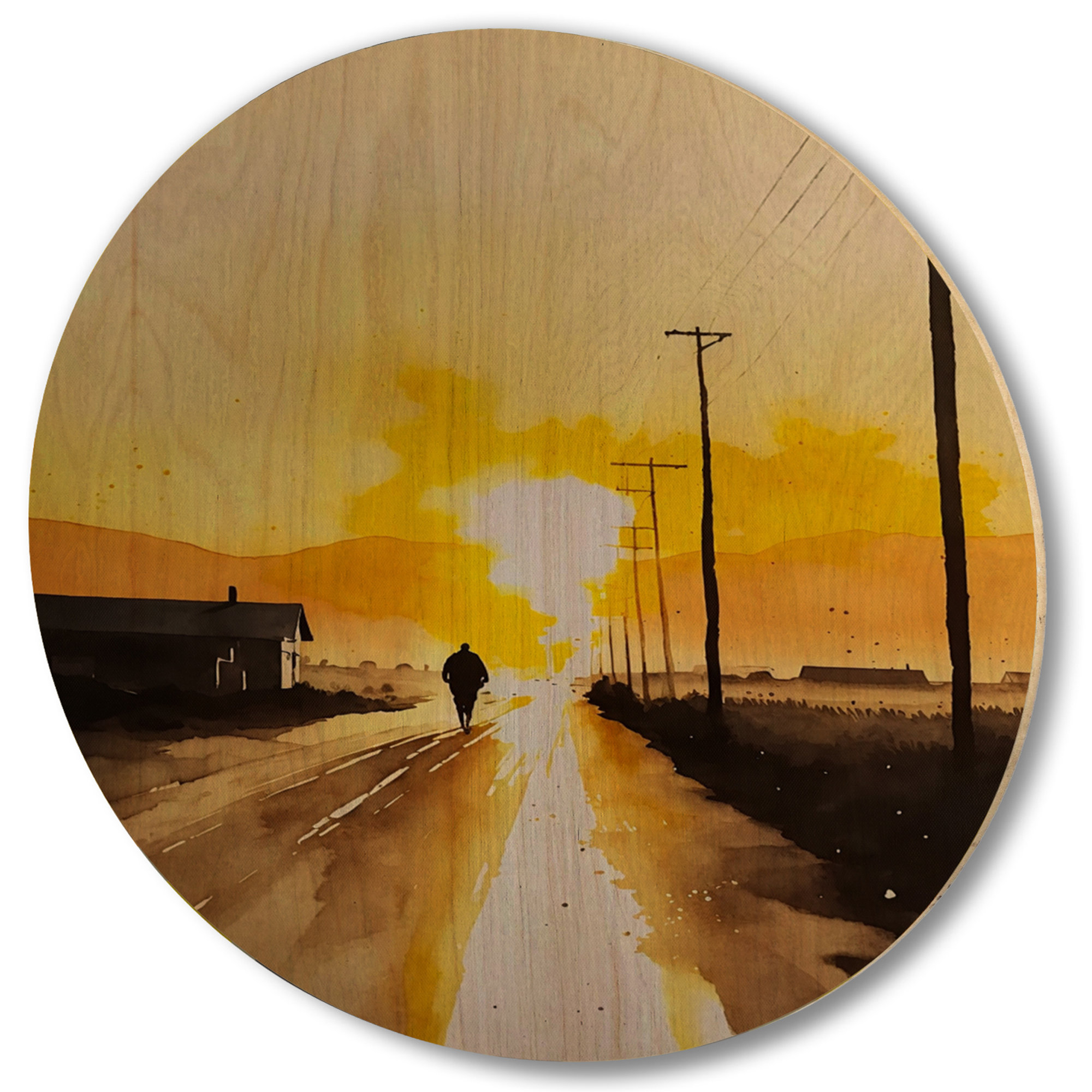 Red Barrel Studio® Country Road During Golden Hour VII - Lake House ...