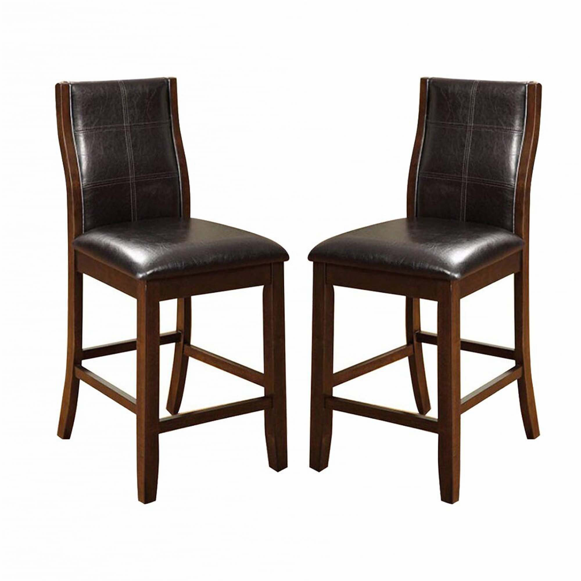 August Grove Transitional Dining Room Counter Height Chairs Set Of 2Pc ...