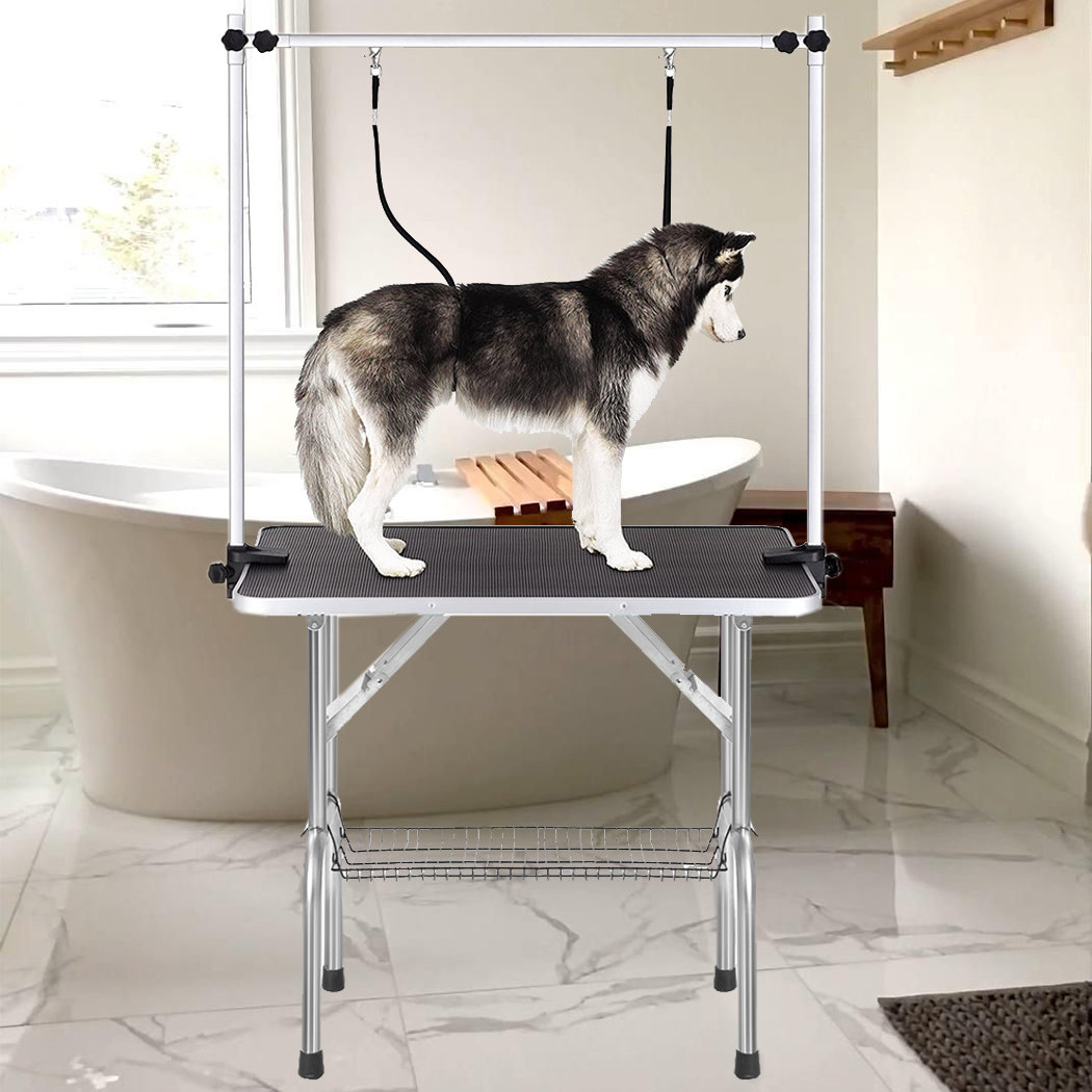 cozywind Pet Adjustable Arm Grooming Table With Double Grooming Loop ...