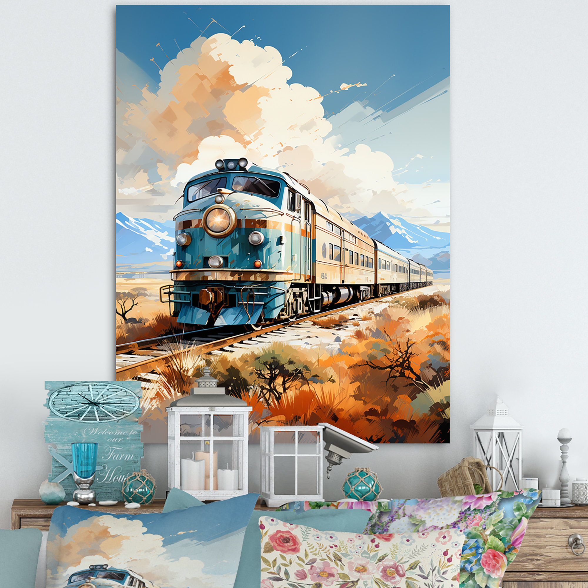 Winston Porter Abstract Train Sublime Landscapes I - Modern Canvas ...