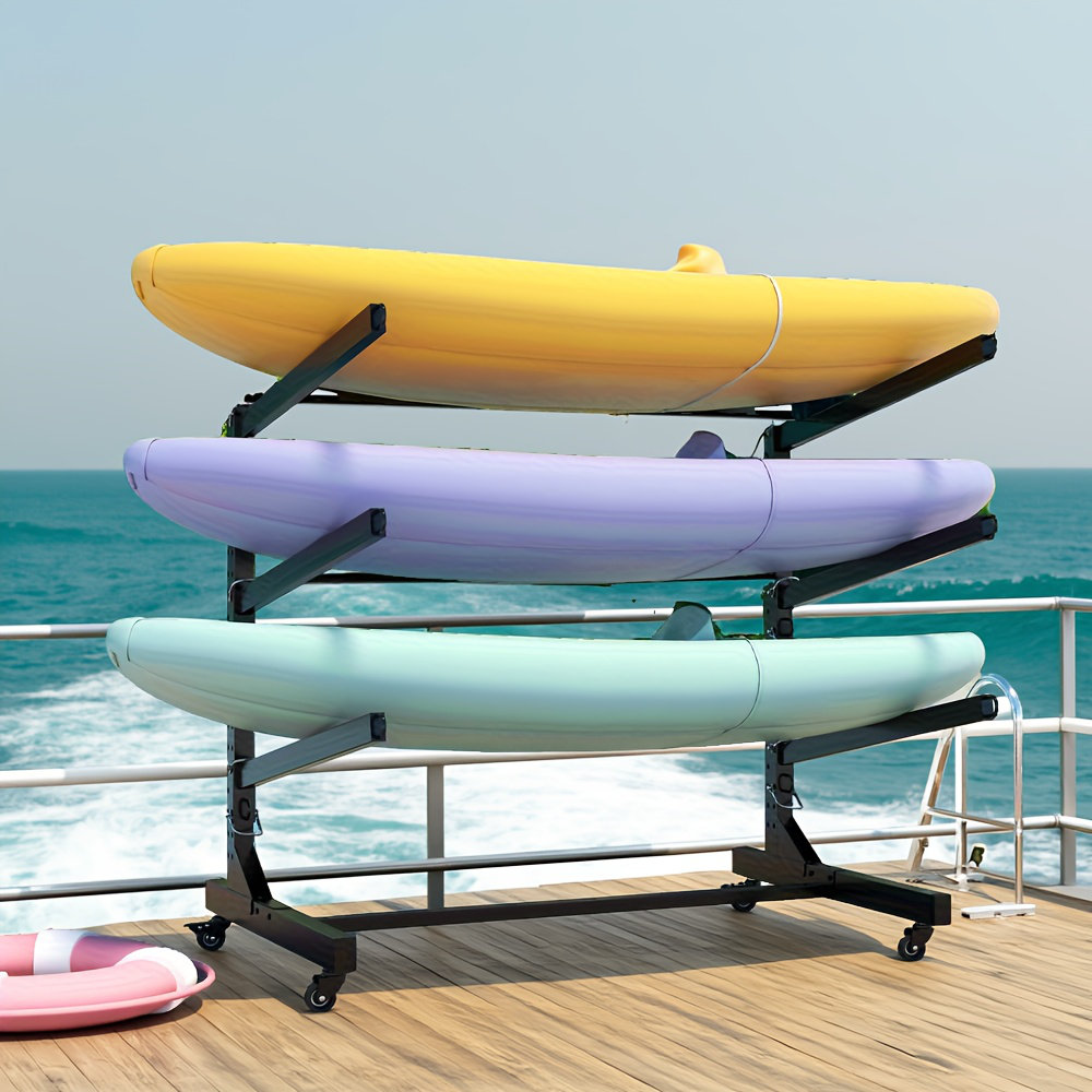 Orren Ellis Adjustable Freestanding Kayak Storage Rack Stand With ...