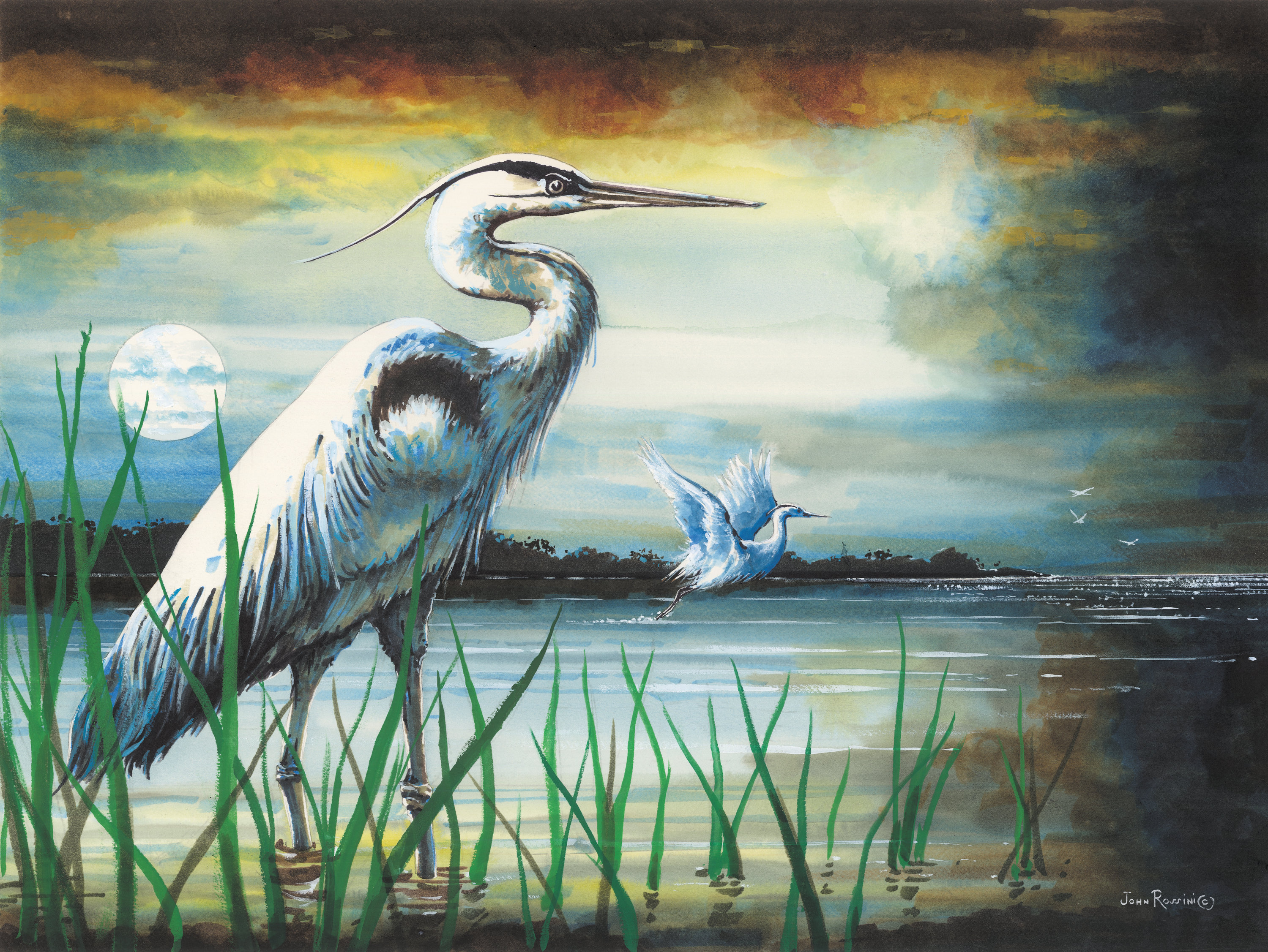 Highland Dunes Approaching Storm On Canvas by John Rossini Print | Wayfair