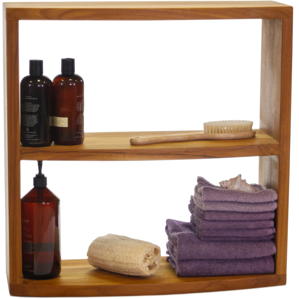 Aqua Teak Manada Backlesss Wall Mounted Storage Cabinet | Wayfair