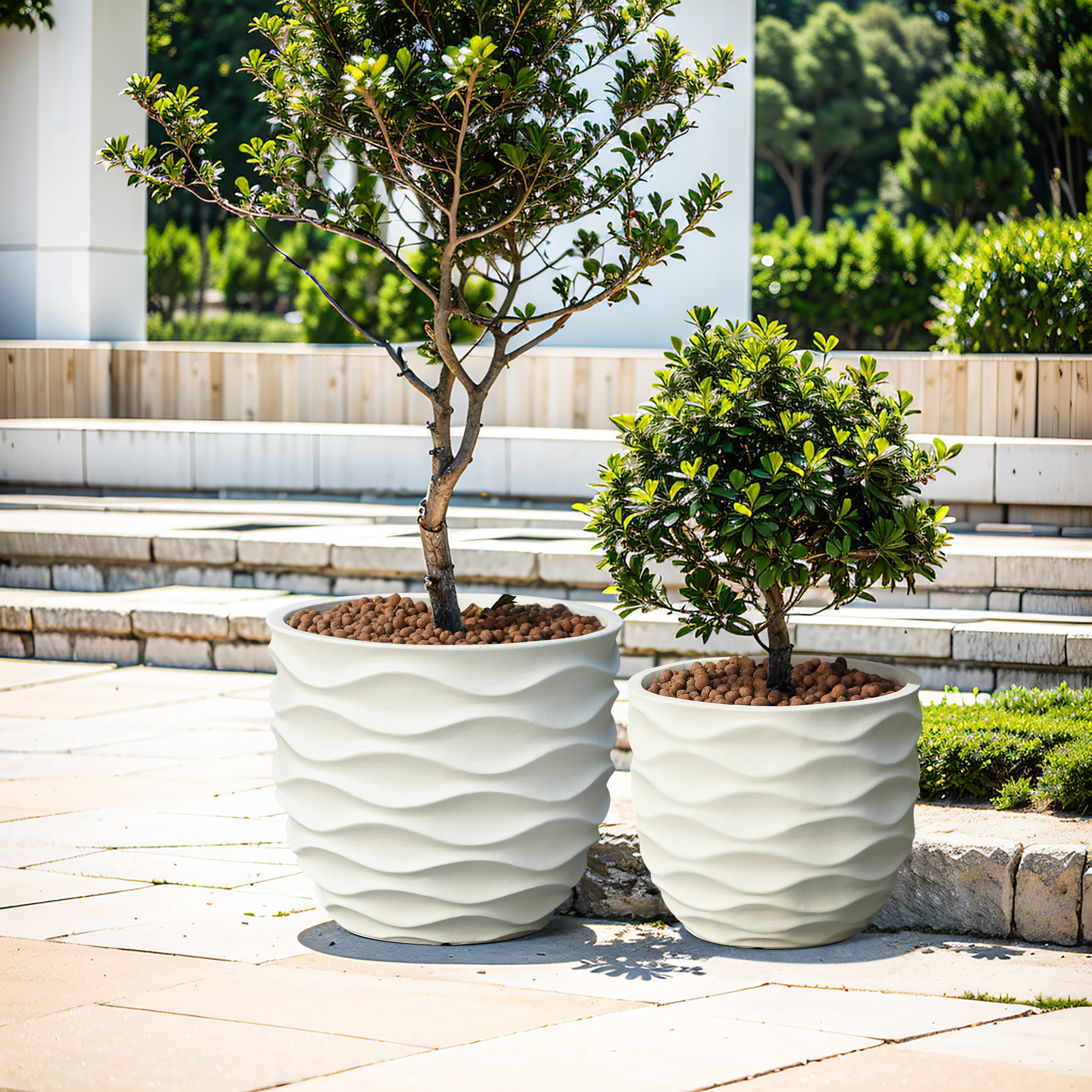 Joss & Main Gabby 2-Piece Magnesium Oxide Pot Planter Set & Reviews ...