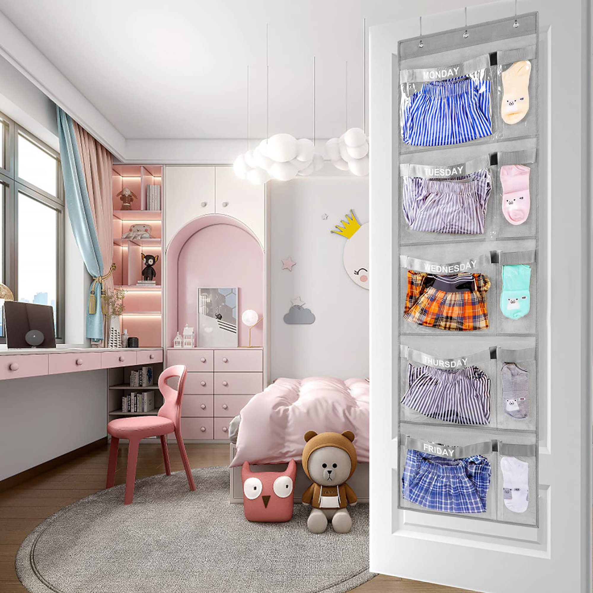 Hokku Designs Day of Week School Clothing Storage Monday to Friday ...