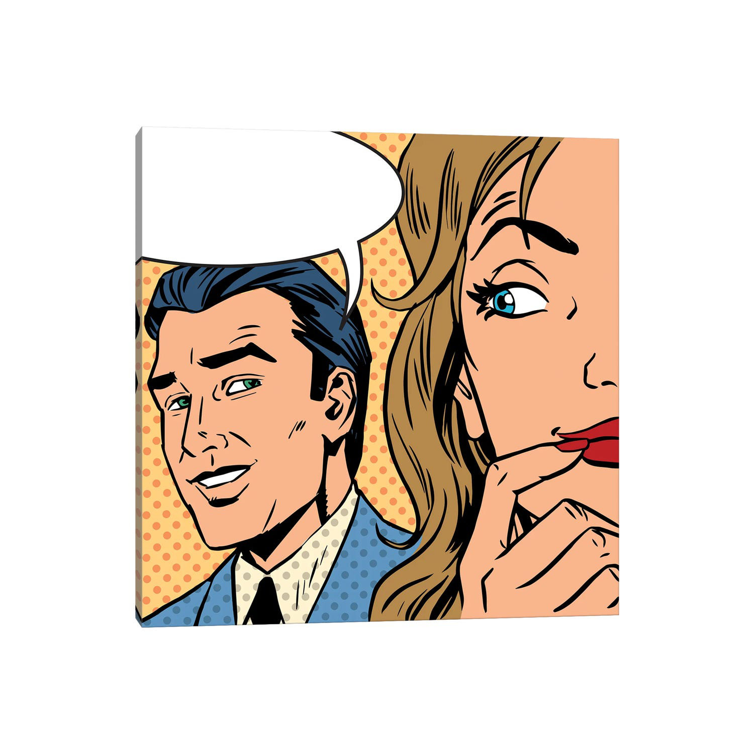 East Urban Home Man Calls Woman Retro Style Comic Pop Art Vintage by ...