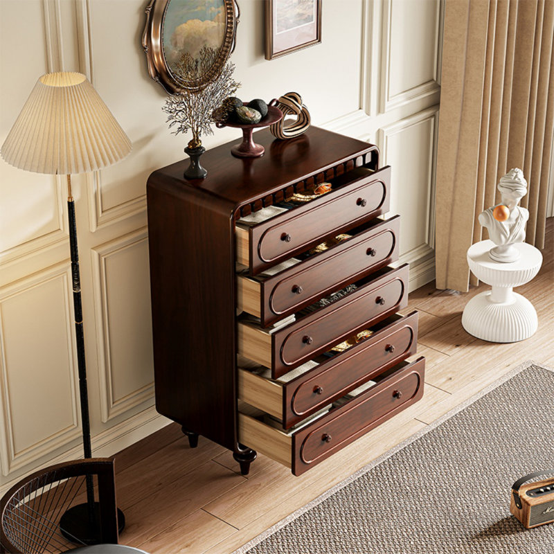 Dream cabinet Retro All Solid Wood Entrance Cabinet Solid Wood Accent ...