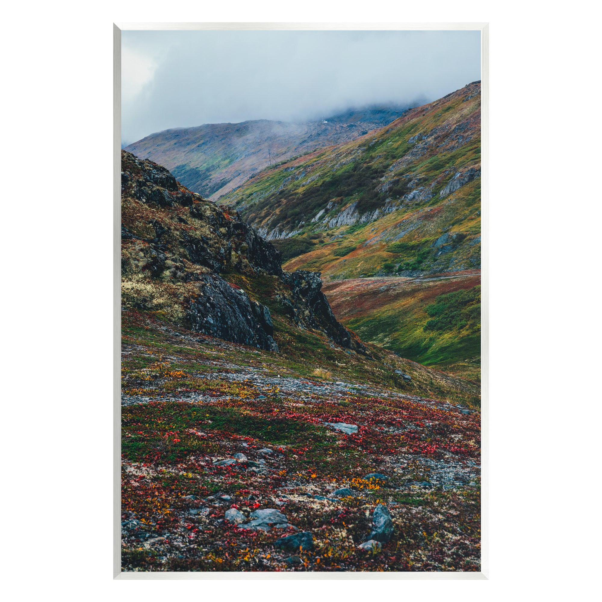 Stupell Industries Bb-208-Wood Mountain Peaks Scenery On Canvas by ...